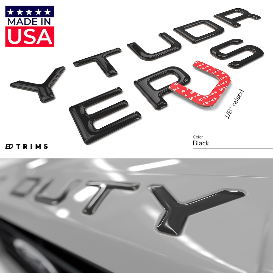 Domed 3D Raised Letters Inserts Compatible With Super Duty 2008-2016 ...