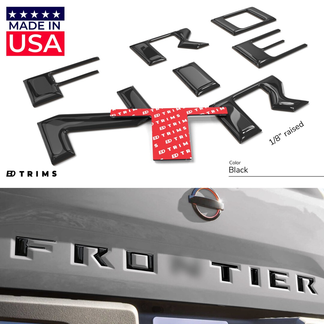 Domed 3D Raised Letters Inserts Compatible With Nissan Frontier 2022 ...