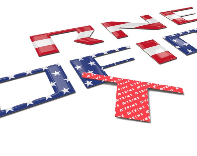 Domed 3D Raised Letters Inserts Compatible With Chevrolet Colorado 2023 ...