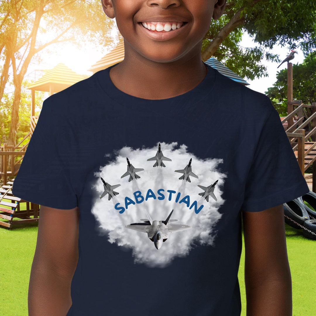Custom Kids Fighter Jet Shirt,personalized Kids Gifts,kids Shirt With ...