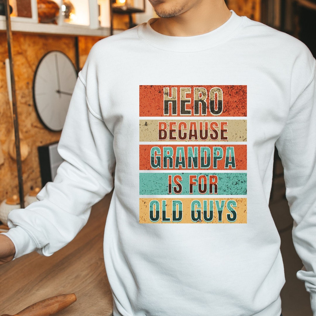 Grandfather Shirt, Grandpa is My Hero, Best Grandpa Shirt, Cool Grandpa ...