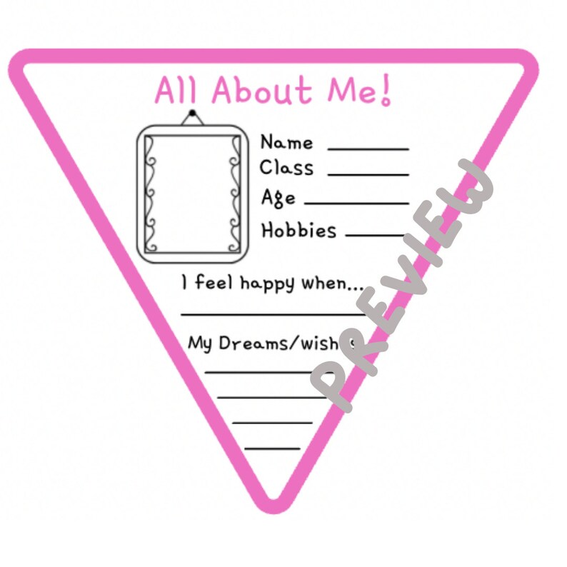 All About Me Pennants for Classroom - Etsy