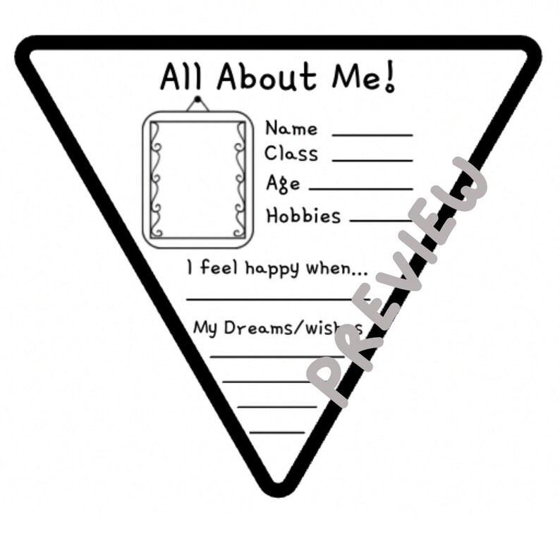 All About Me Pennants for Classroom - Etsy