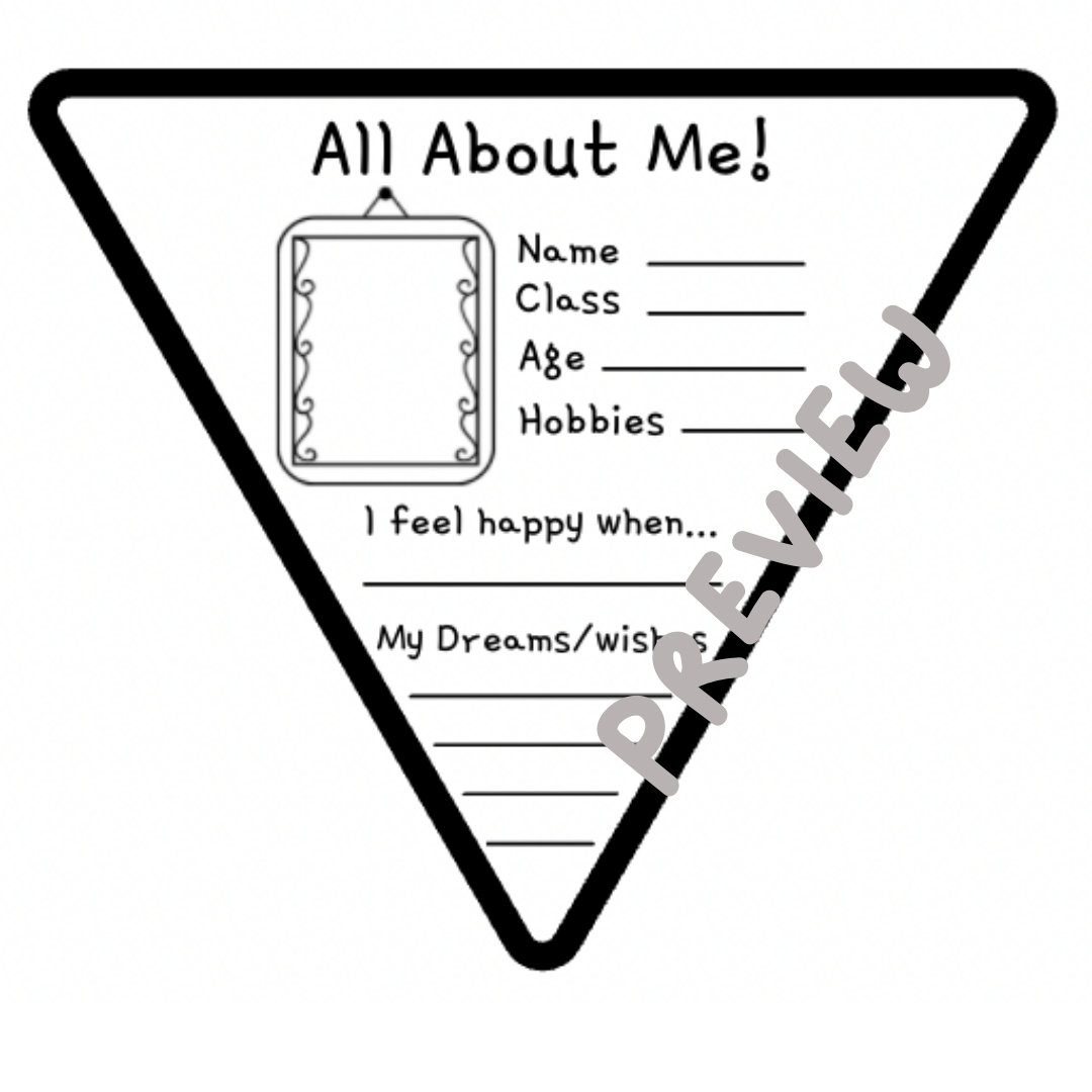All About Me Pennants for Classroom - Etsy