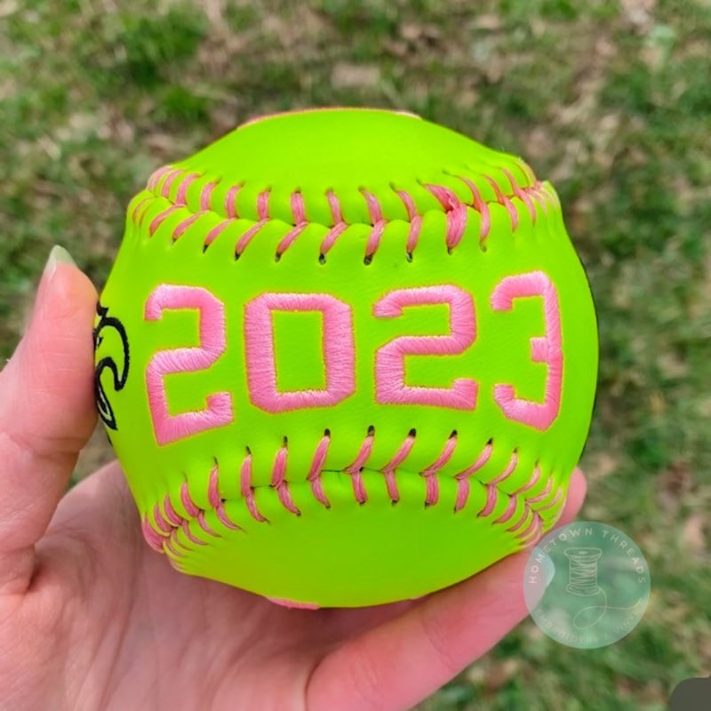 Embroidered Softballs - Etsy