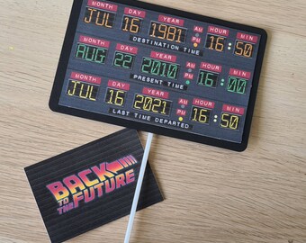 Back to the Future Cake Topper | Etsy UK