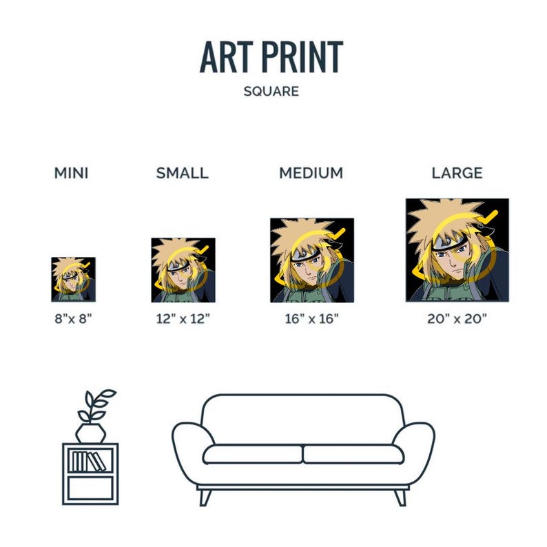 Naruto Shippuden Minato Anime Poster Manga Art Print Minato Fanart Wall ...
