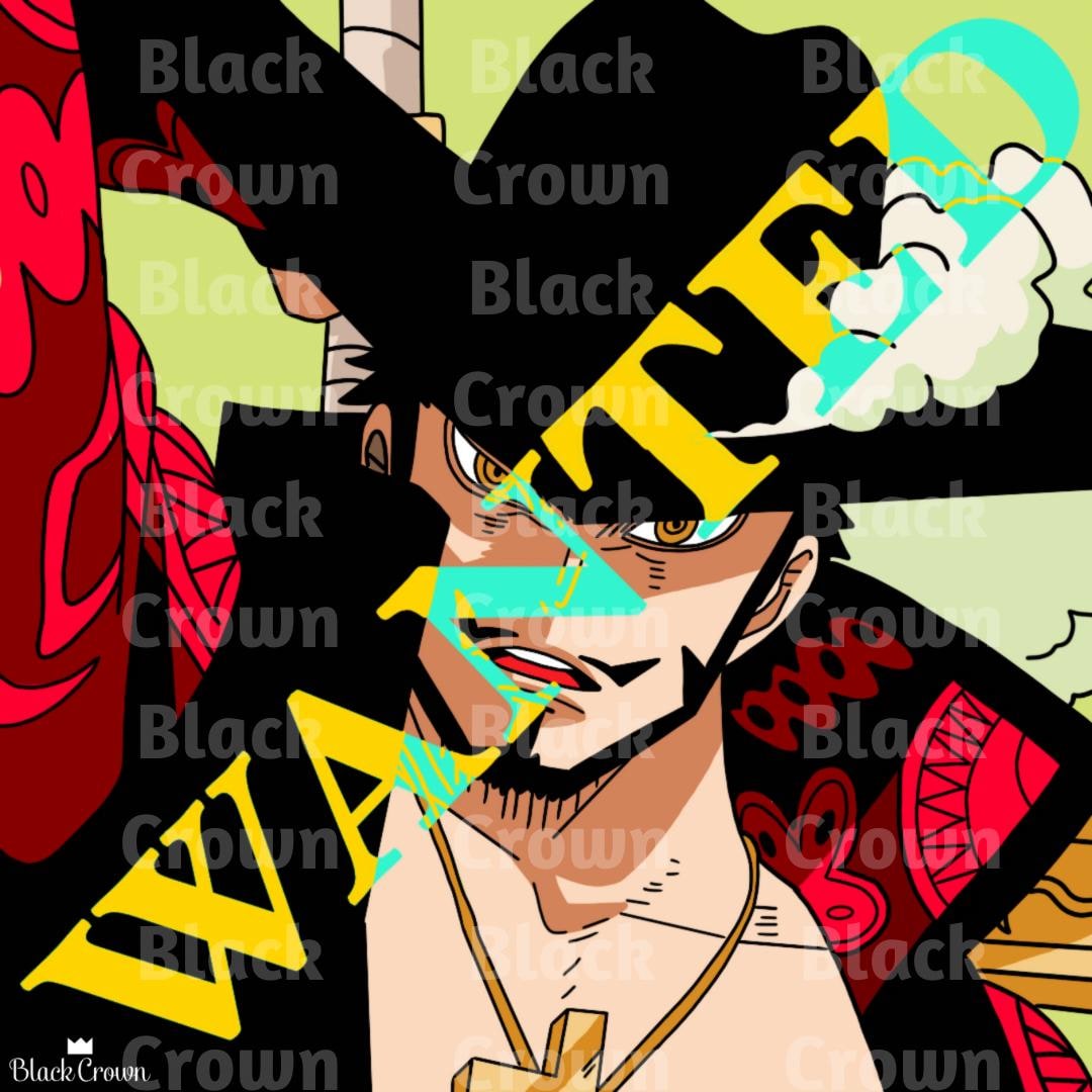 One Piece: Dracula Mihawk Wanted Poster - Etsy
