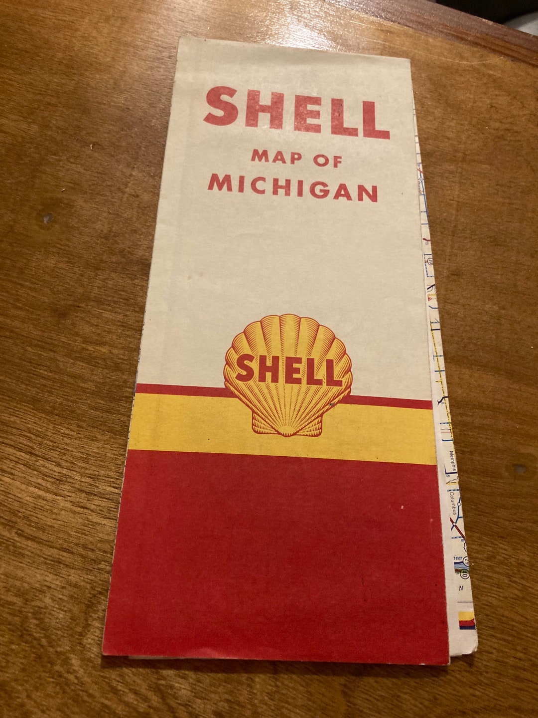 Vintage 1956 Shell Roap Map of Michigan - Etsy