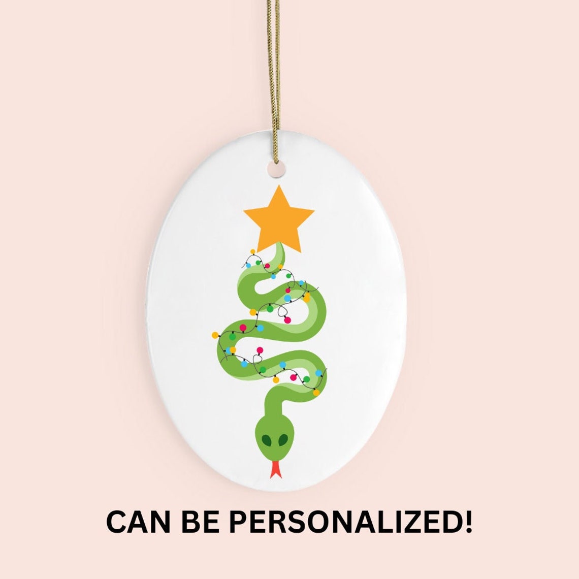 Cute Snake Christmas Tree Ornament - Snake Ornament - Reptile Ornament ...