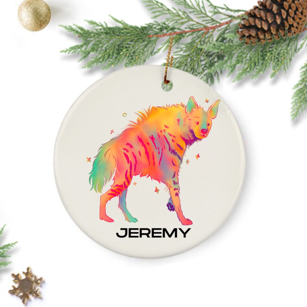 Hyena - Cool Hyena Christmas Ornament - Hyena Ornament - Hyena Dog - Spotted Hyena ...