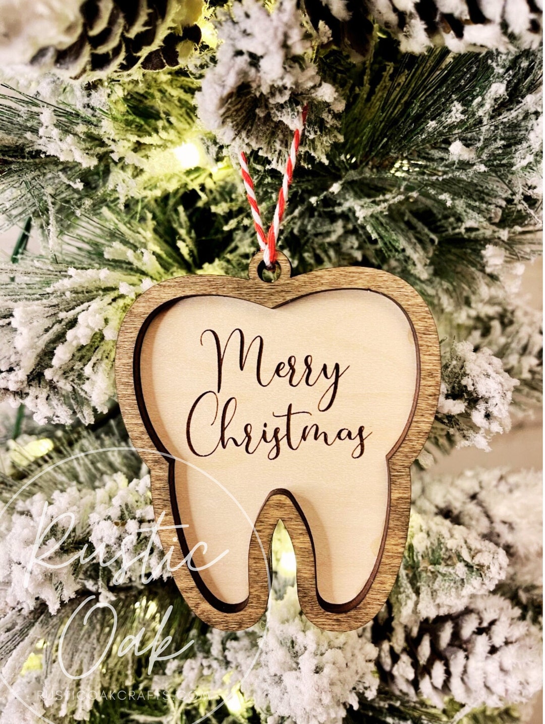 Tooth Ornament, Dentist Office Decor, Personalized Tooth Ornaments ...