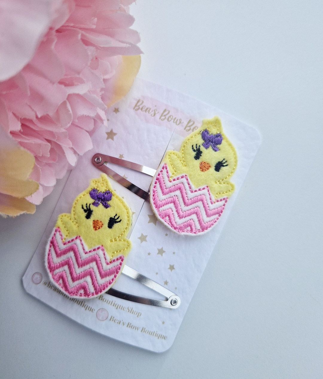 Easter Chick Clips, Hair Clips, Hair Clip Set, Easter Clips, Easter ...