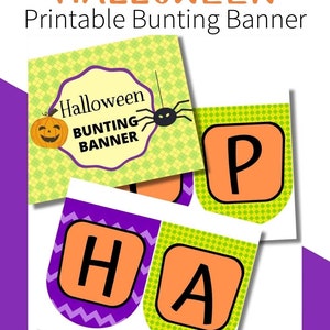 Printable Halloween Banner, Halloween Banner, Halloween Bunting ...