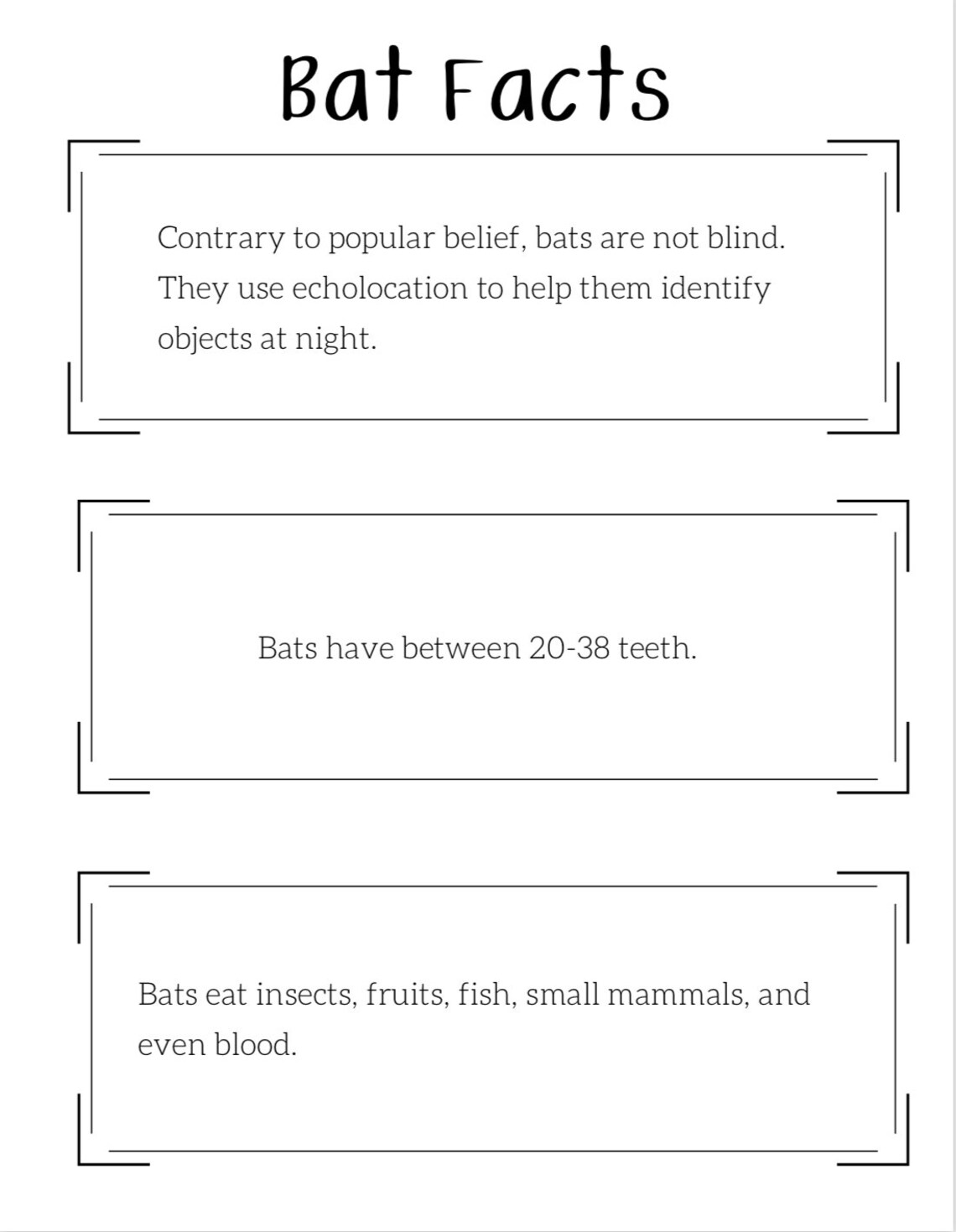 Printable Bats Activities, Printable Bats Worksheets, Homeschooling ...