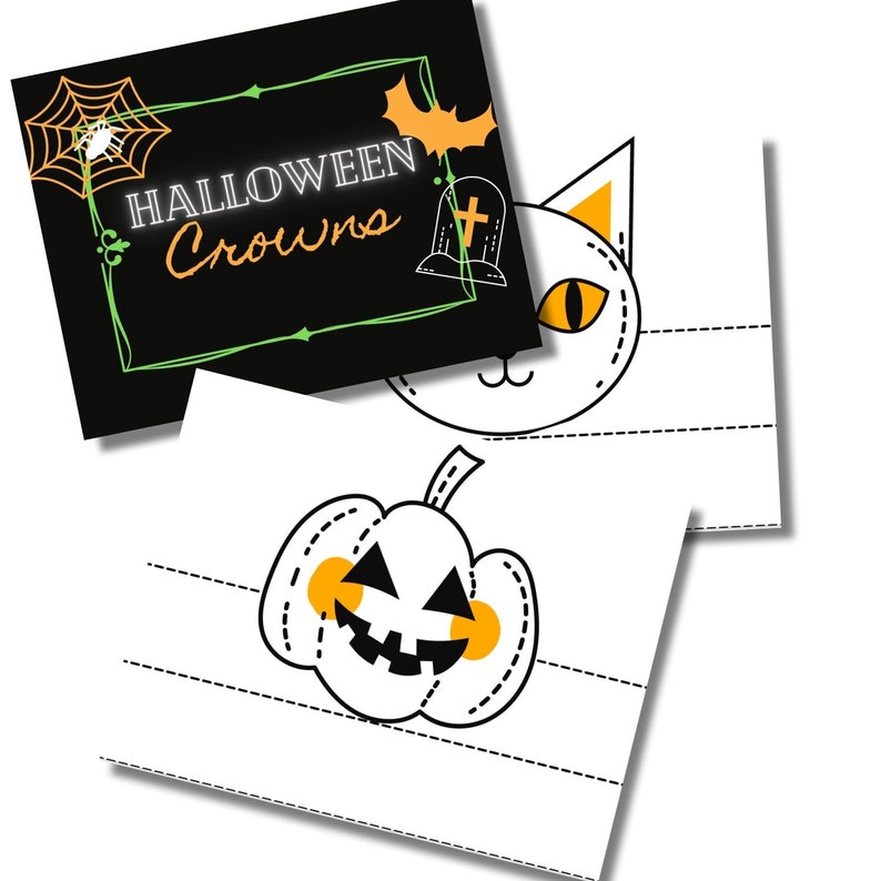 Printable Halloween Headbands, Printable Halloween Crowns, Halloween ...