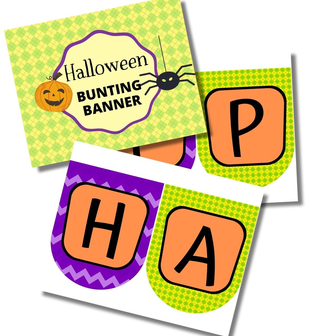 Printable Halloween Banner, Halloween Banner, Halloween Bunting ...