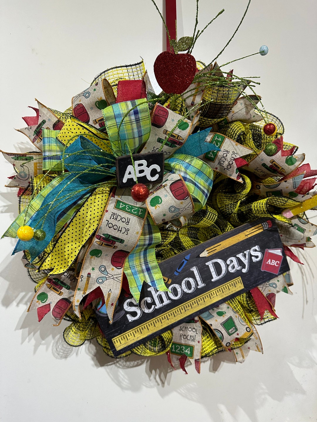 Back to School, School Days,teacher Classroom Wreath, Teacher ...