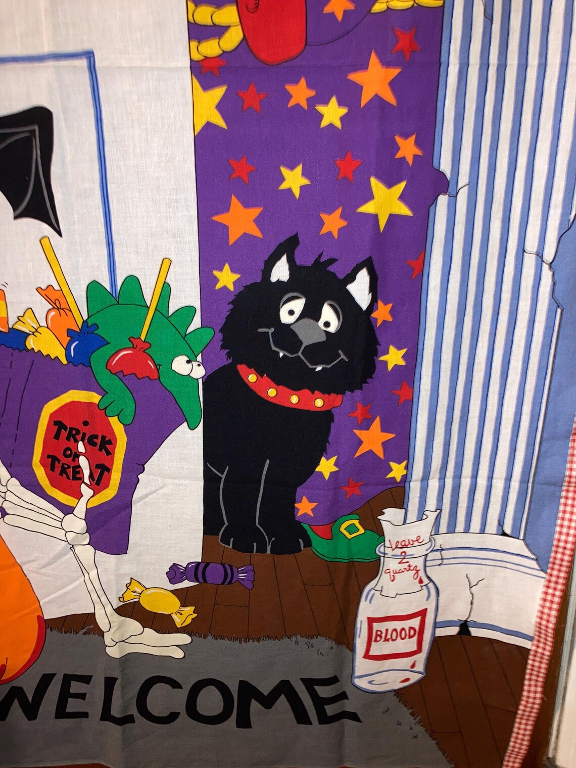 Vintage Cranston Print Works Co. Glow-in-the-dark "trick or Treat" 59 ...