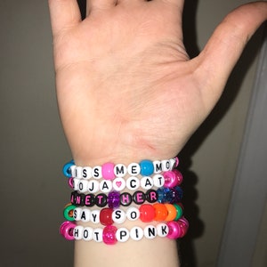 Doja Cat Inspired Pony Bead Bracelets Rapper Hip Hop Musician Kandi ...