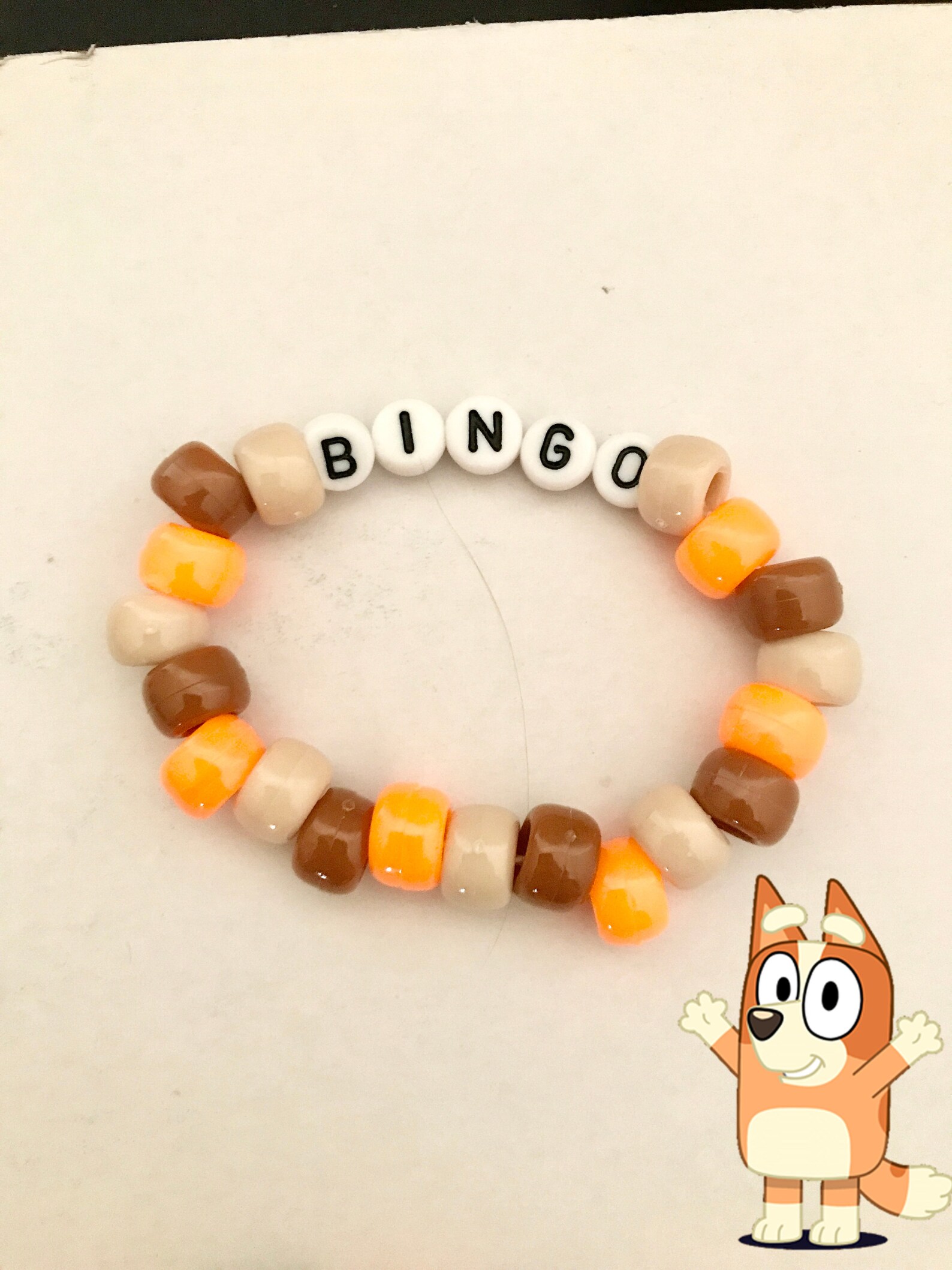 Bluey Inspired Pony Bead Bracelets Bluey Bingo Bandit Chilli - Etsy UK