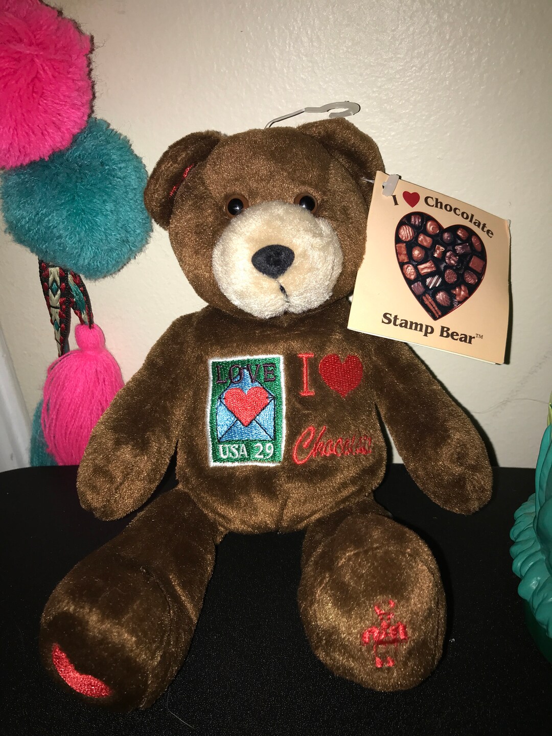 Vintage 2004 USPS 9 i Love Chocolate Stamp Bear NWT Limited Edition ...