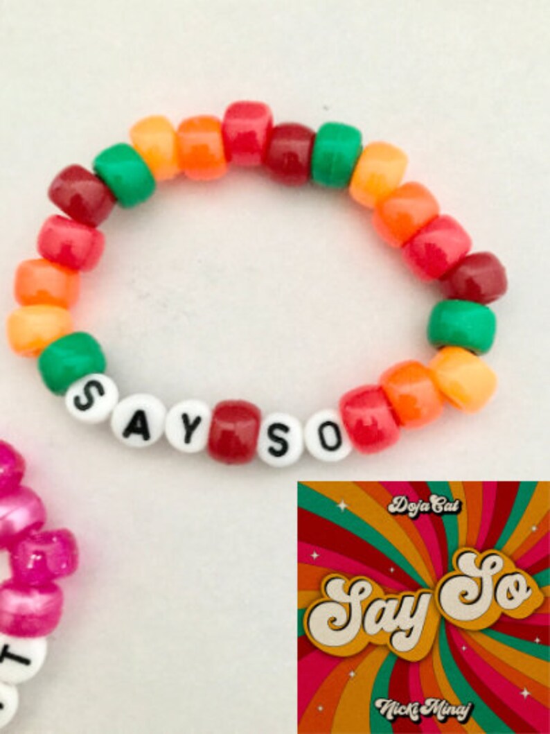 Doja Cat Inspired Pony Bead Bracelets Rapper Hip Hop Musician - Etsy