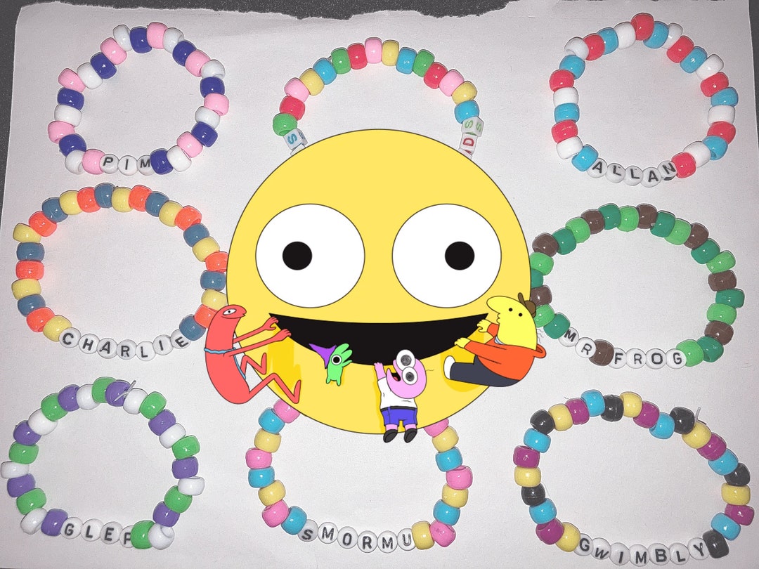 Handmade Adult Swim Smiling Friends Inspired Pony Bead Bracelets Kandi ...