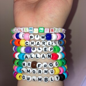 Handmade Adult Swim Smiling Friends Inspired Pony Bead Bracelets Kandi ...