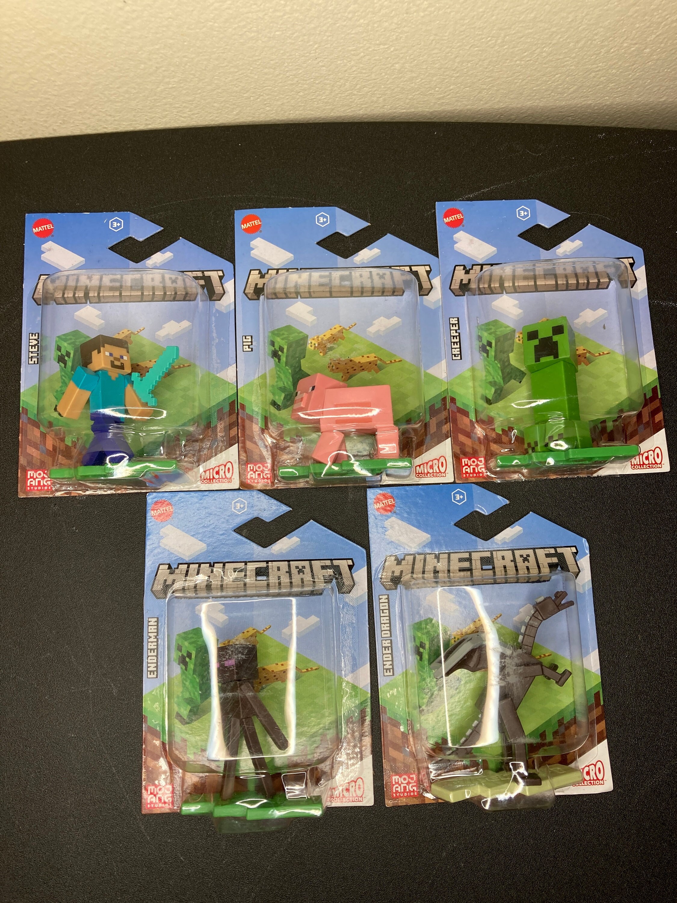 Mojang Minecraft Mattel Micro Collection Figures Complete Set of 5 New ...