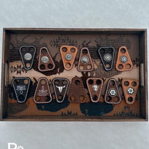 Tooled Wild Rag Slides | Wild Rag Slider | Scarf Slide | Leather Scarf ...