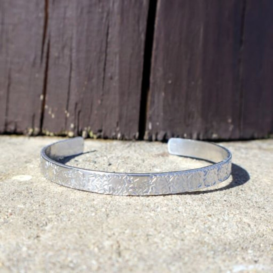 Sprinkle Texture Stacker Cuffs Textured Bracelet Metal Bracelet Metal ...