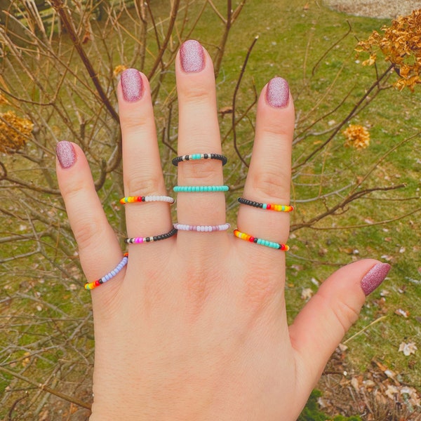 Beaded Rings - Etsy