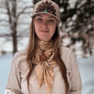 Tooled Wild Rag Slides | Wild Rag Slider | Scarf Slide | Leather Scarf ...