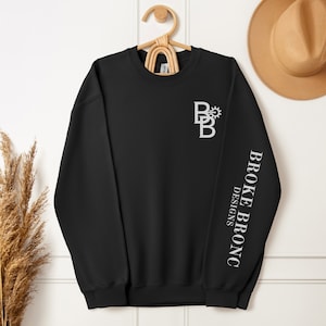 BB Designs Corner Logo Crewneck | Cattle Brand Sweater | Western ...
