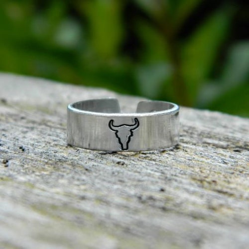 Longhorn Ring Sterling Silver Texas Longhorns Steer - Etsy