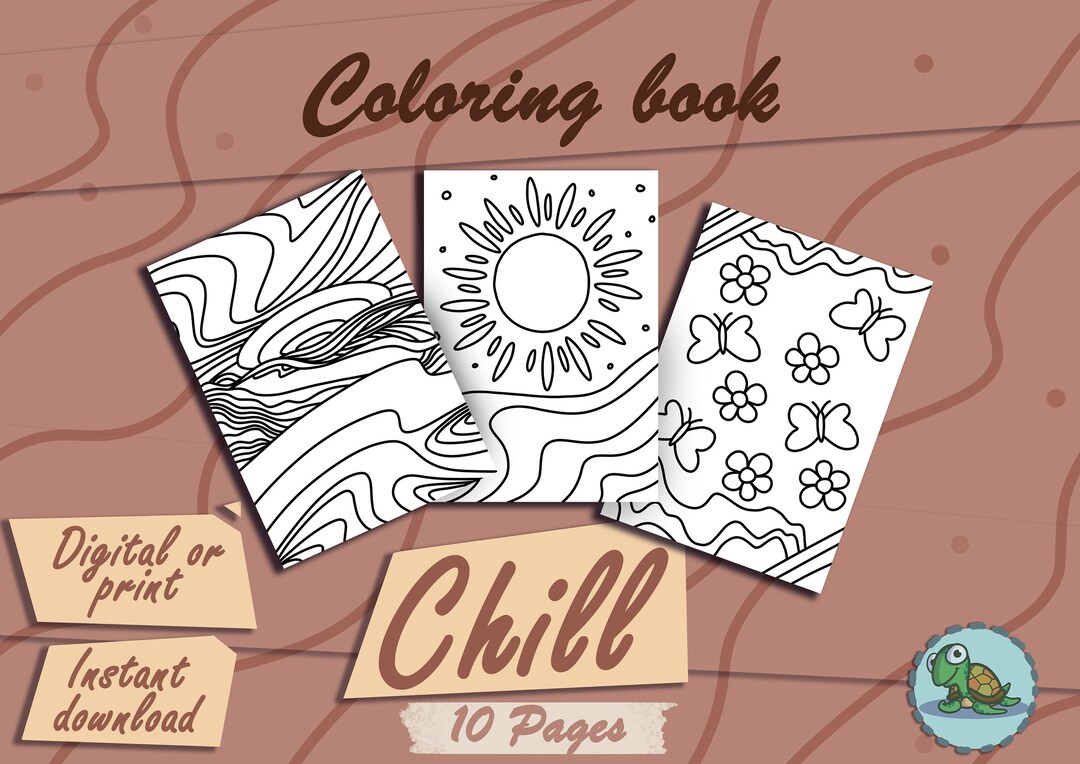 Chill Coloring Book / Digital / Instant Dowload - Etsy