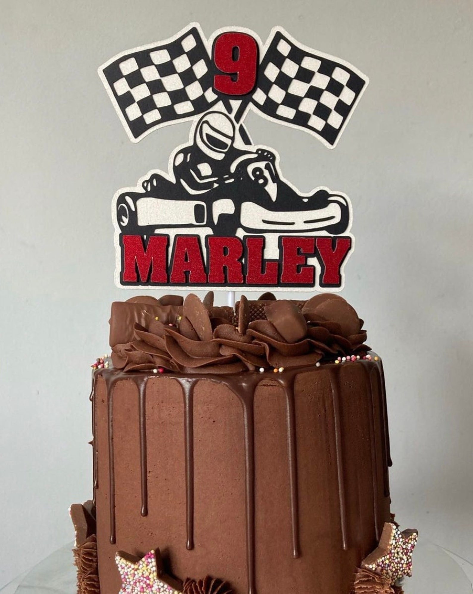 Go-kart Cake Topper Personalised - Etsy UK
