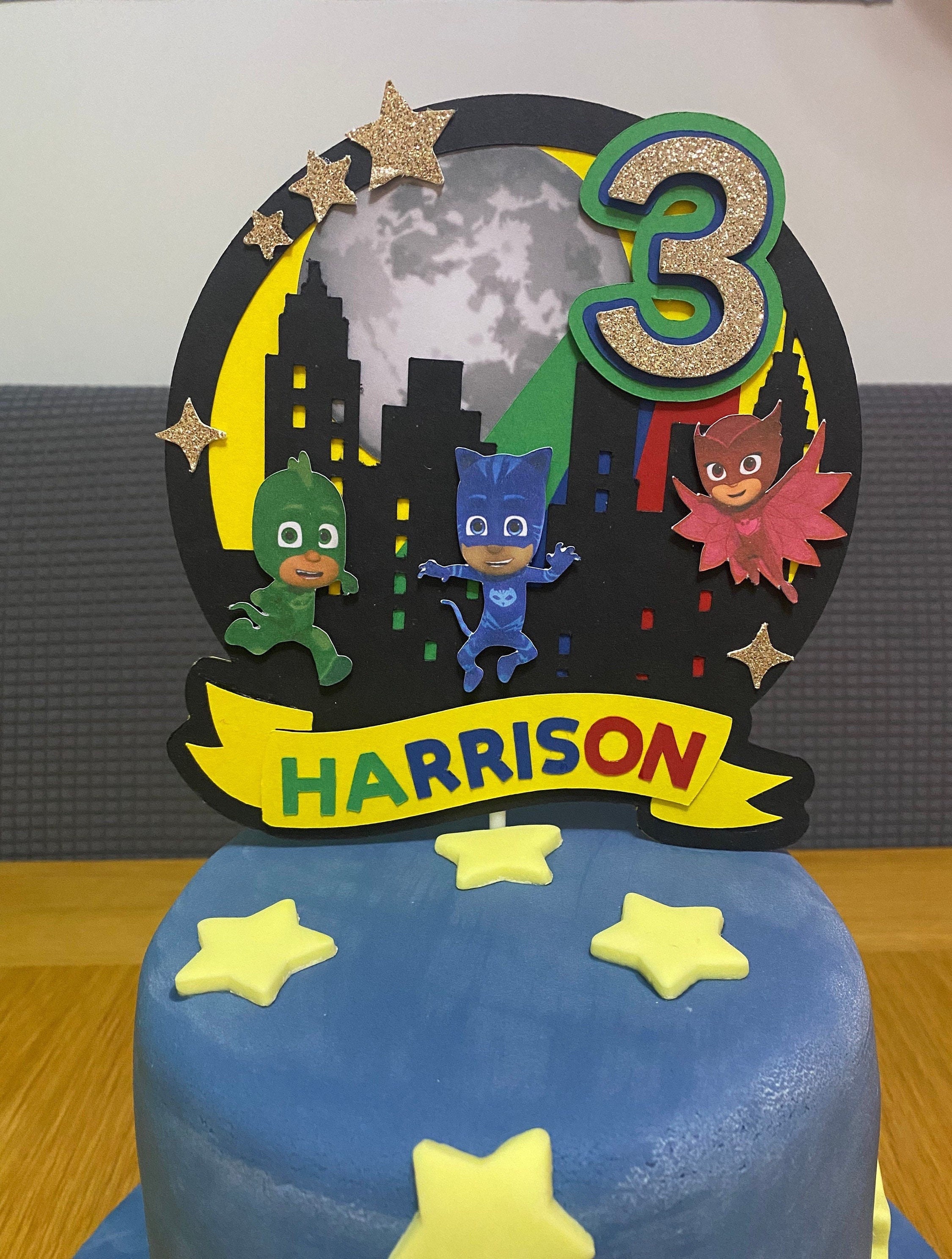 PJ Masks Cake Topper L Personalised - Etsy