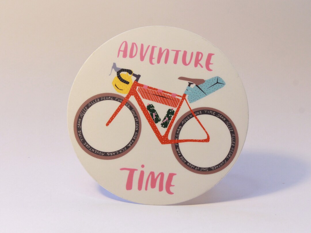 Round Sticker Bicycle / Adventure Sticker / 10 Cm Diameter ...