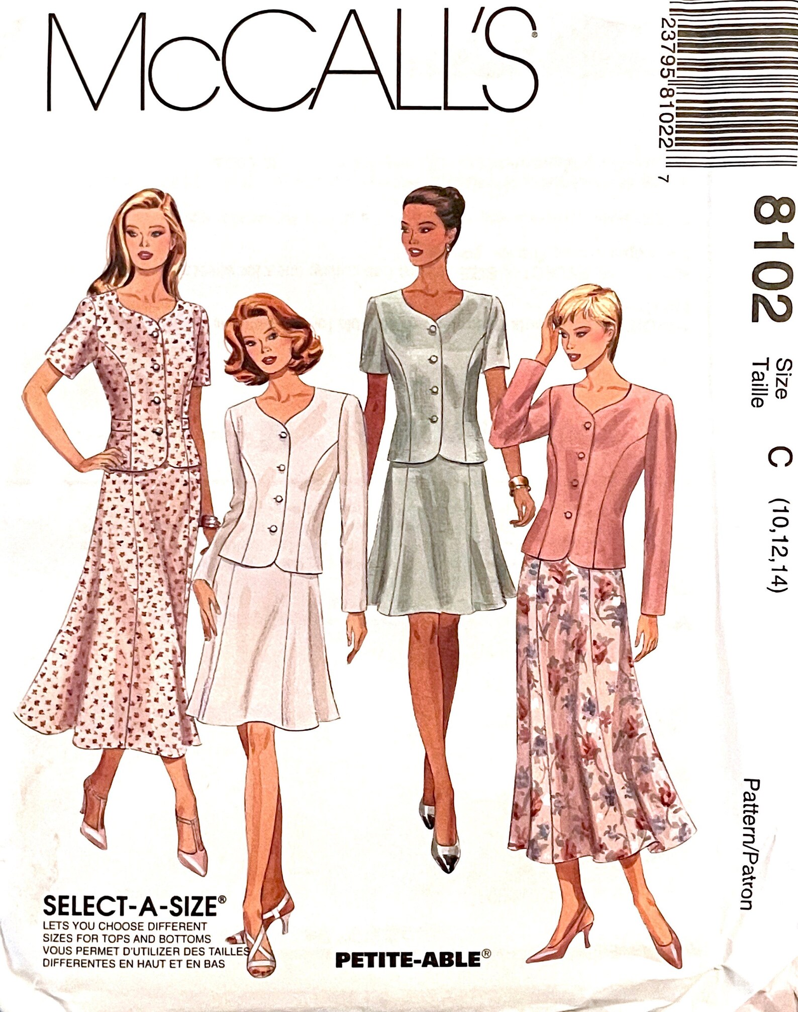 Mccall's 8102 UNCUT Pattern for Misses' Two-piece - Etsy