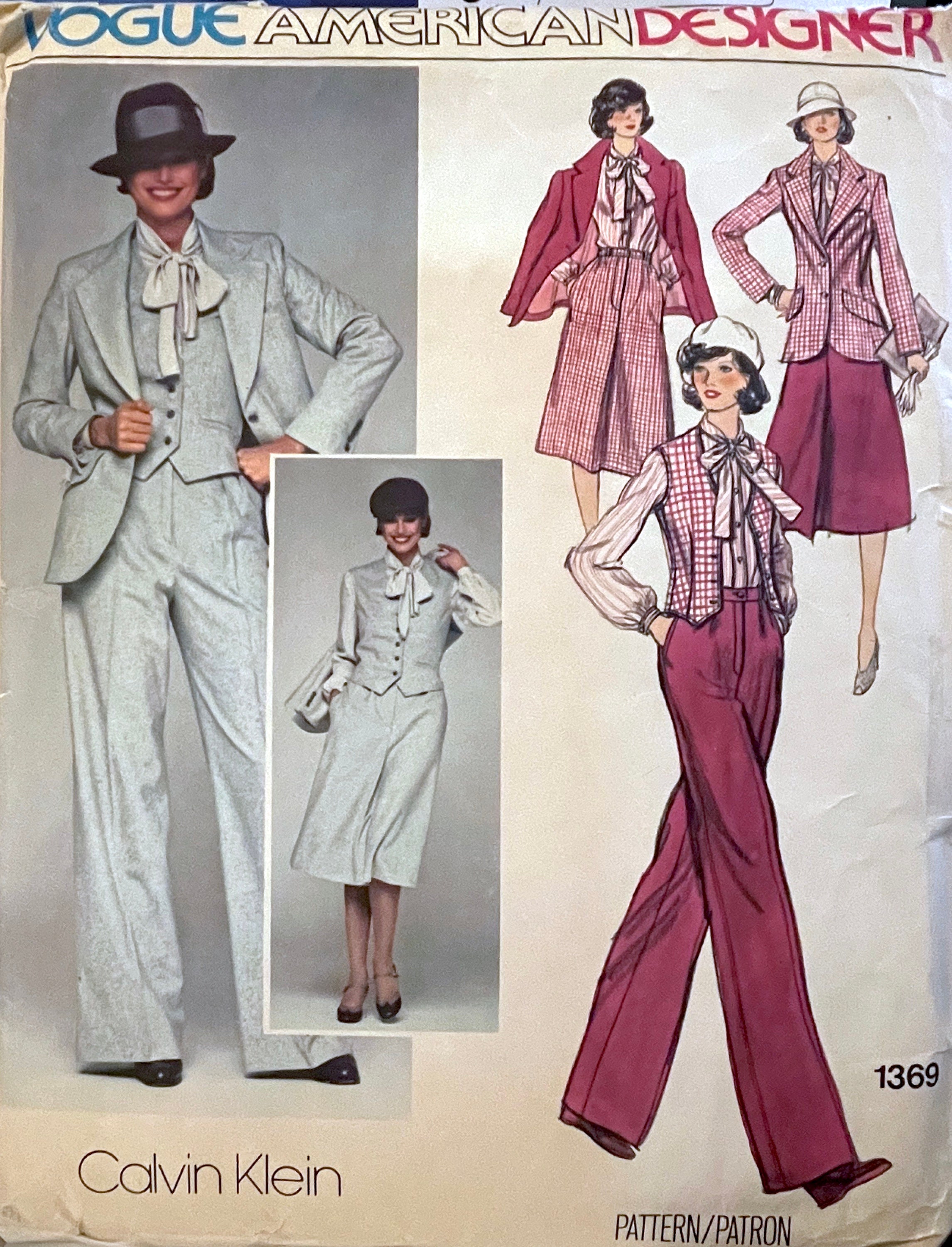 Vogue 1369 UNCUT Vintage Calvin Klein Pattern for Misses | Etsy
