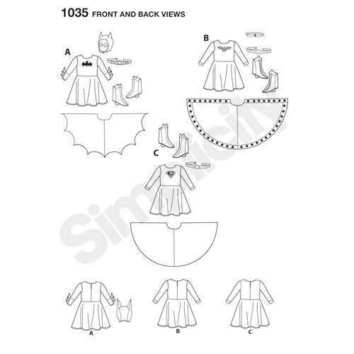 Simplicity 1035 UNCUT Pattern for Girl's Costumes Sizes | Etsy