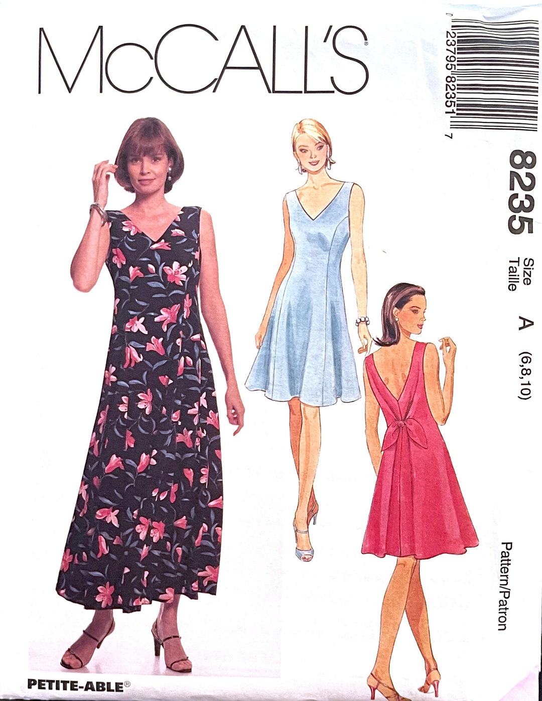 Mccall's 8235 UNCUT Pattern for Misses Dresses Sizes 6-10 - Etsy