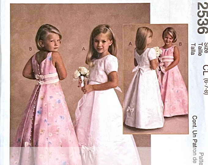 Mccall's 2536 UNCUT Pattern for Girls' Formal Elegant Dresses Sizes 6-8 ...
