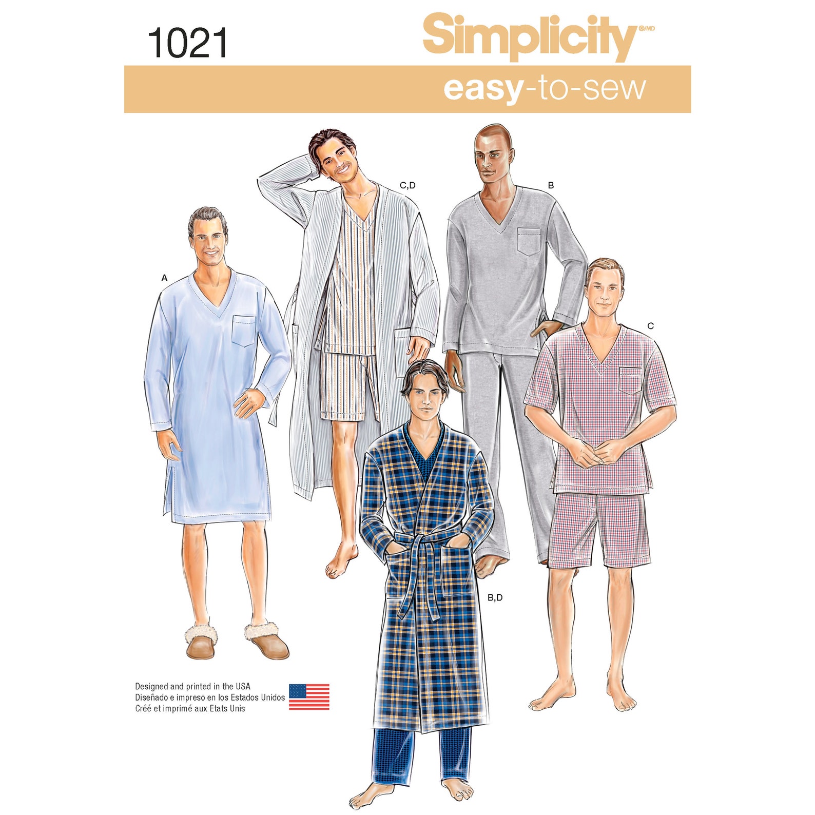 Simplicity 1021 UNCUT Pattern for Men's Pajamas Sizes - Etsy