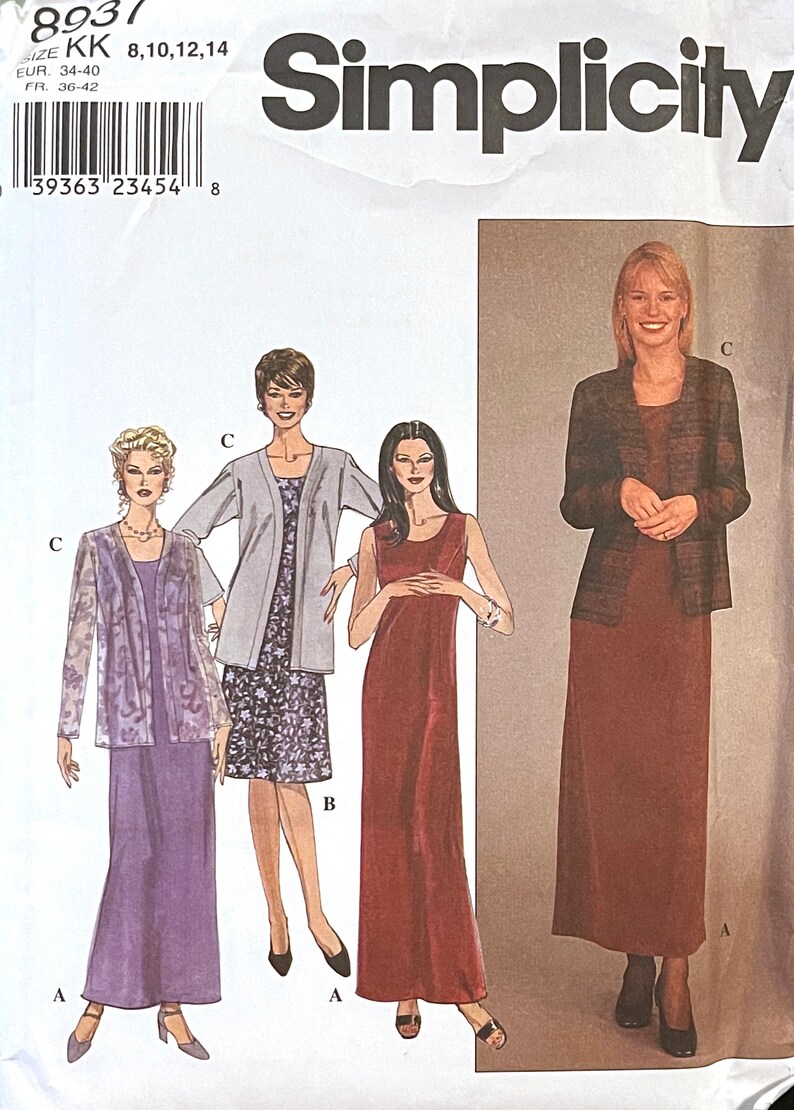 Simplicity 8937 UNCUT Pattern for Misses Dresses and Jackets - Etsy