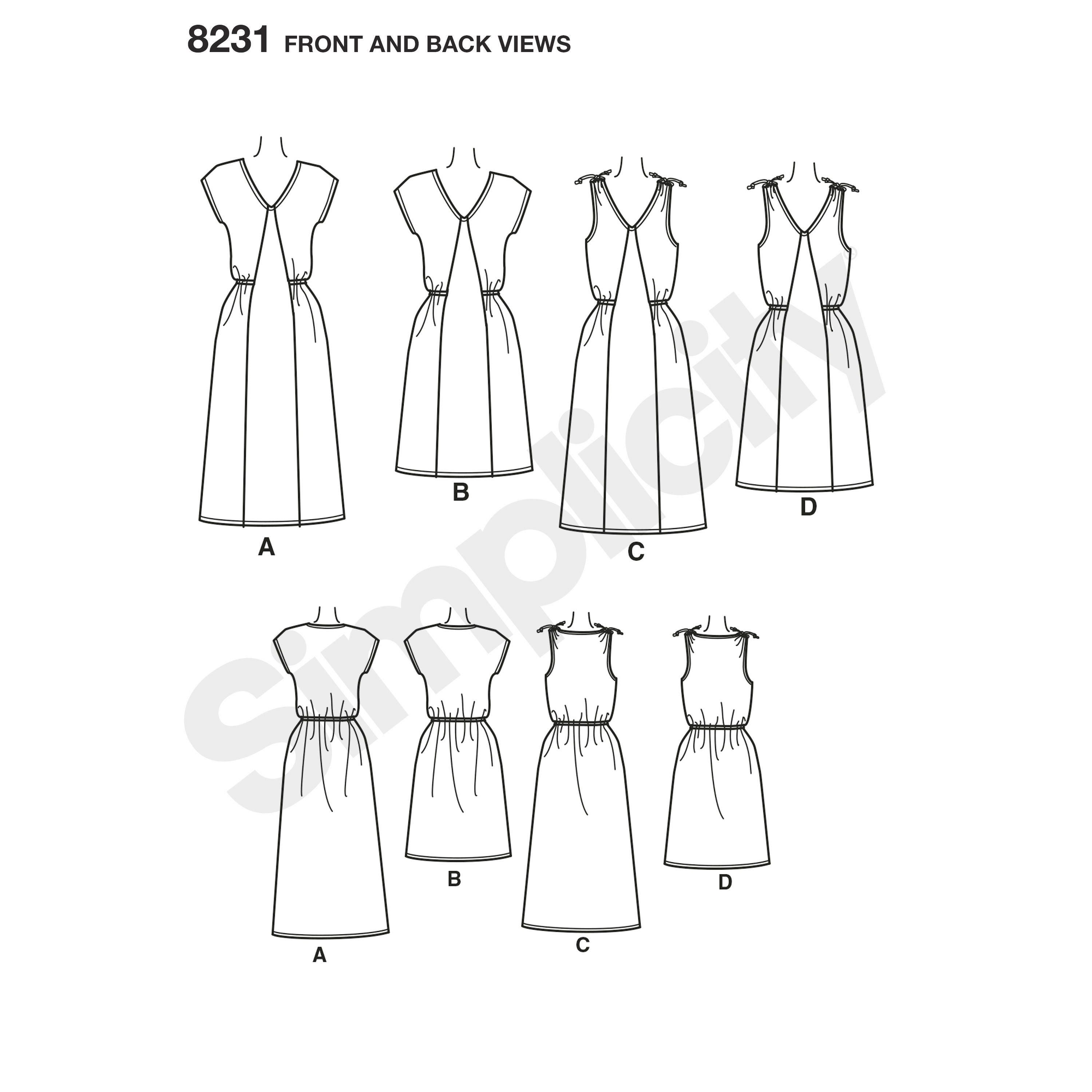 Simplicity UNCUT Pattern for Misses Sundresses in Two Lengths - Etsy