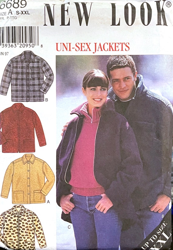 New Look 6689 UNCUT Pattern for Unisex Outerwear Jackets Sizes - Etsy