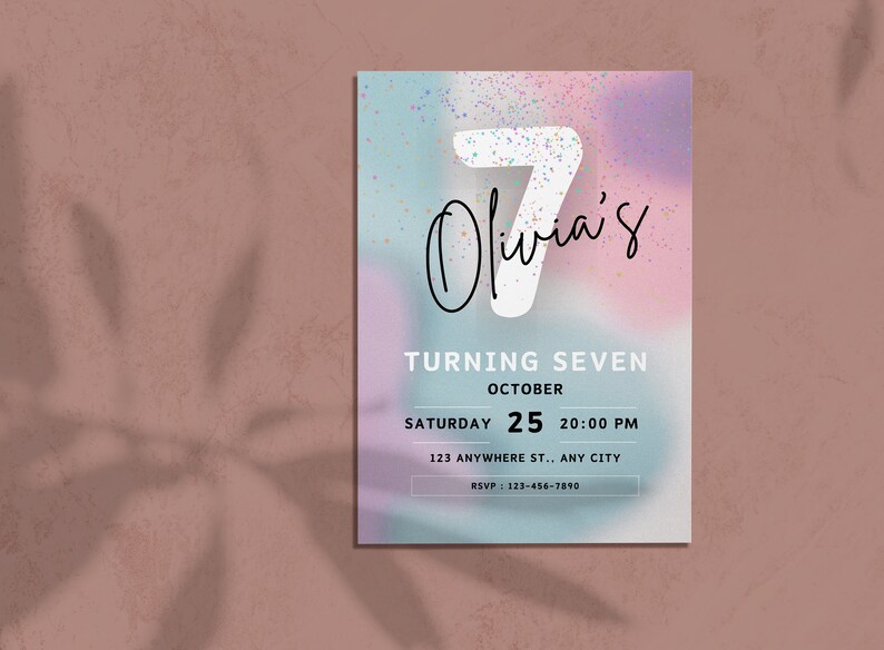 Editable Canva Template Birthday Party Invitation Digital Download - Etsy